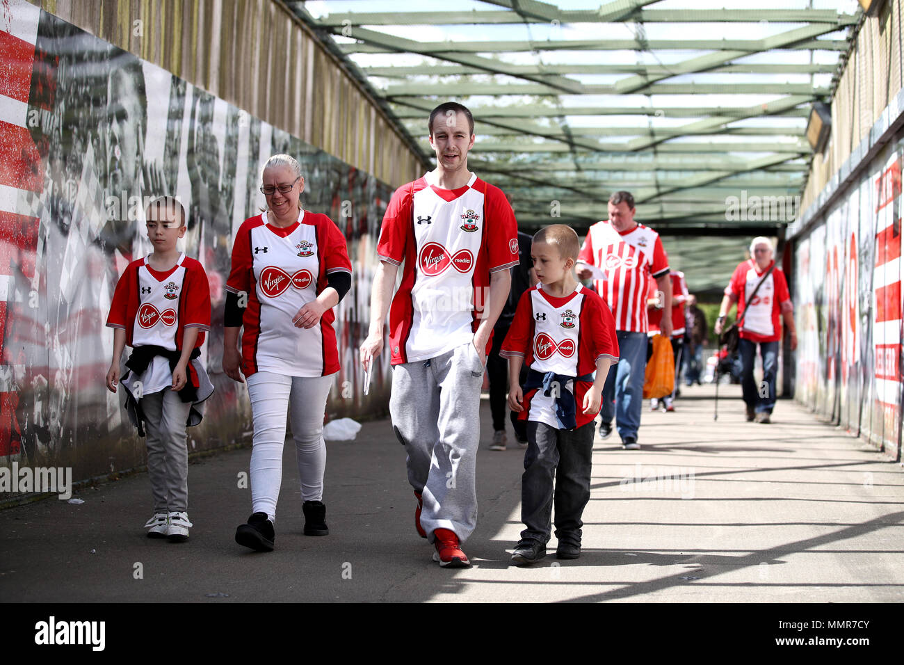 Southampton fans arrive before the Premier League match at St Mary's ...