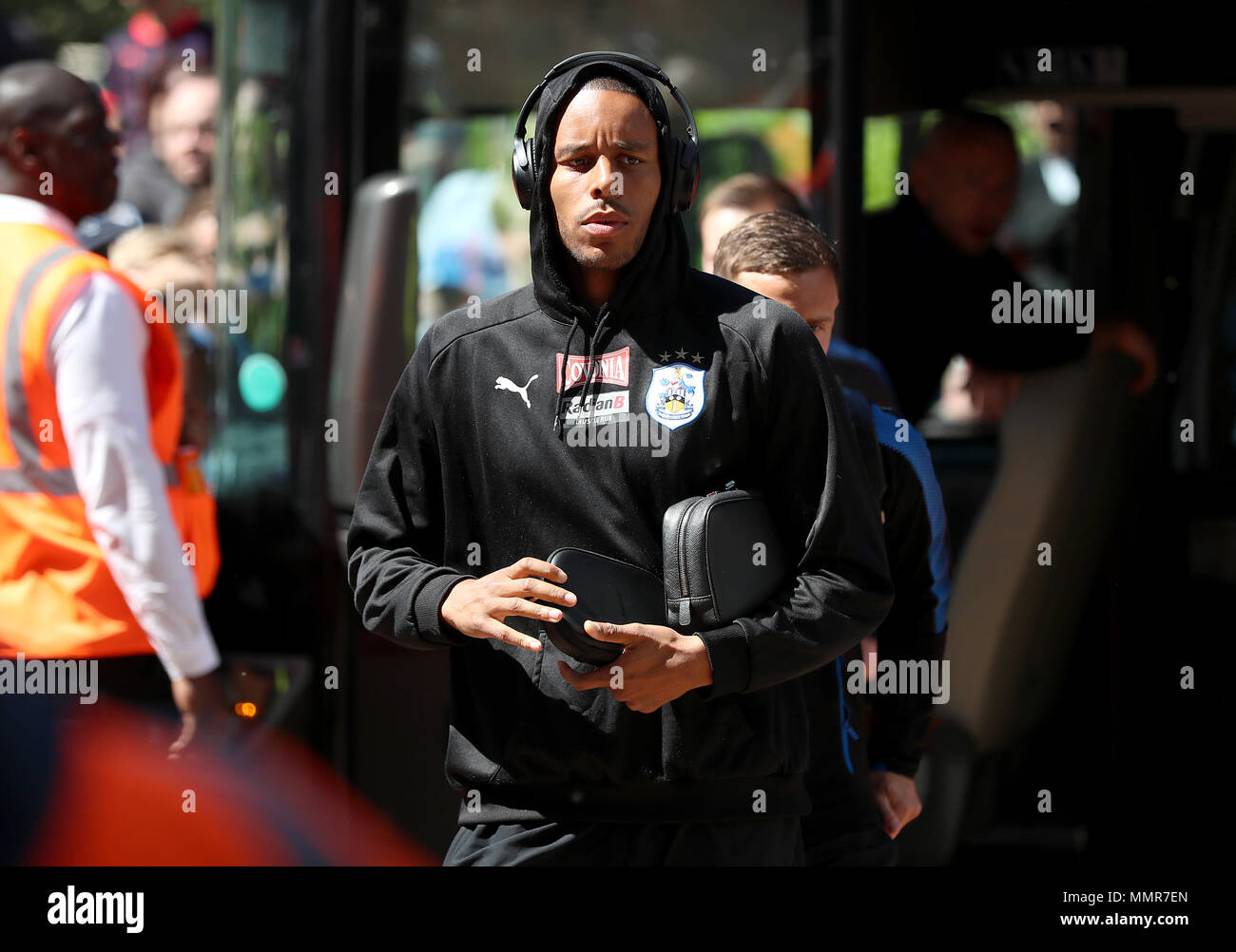 Huddersfield Town's Mathias Jorgensen arriving before the Premier ...
