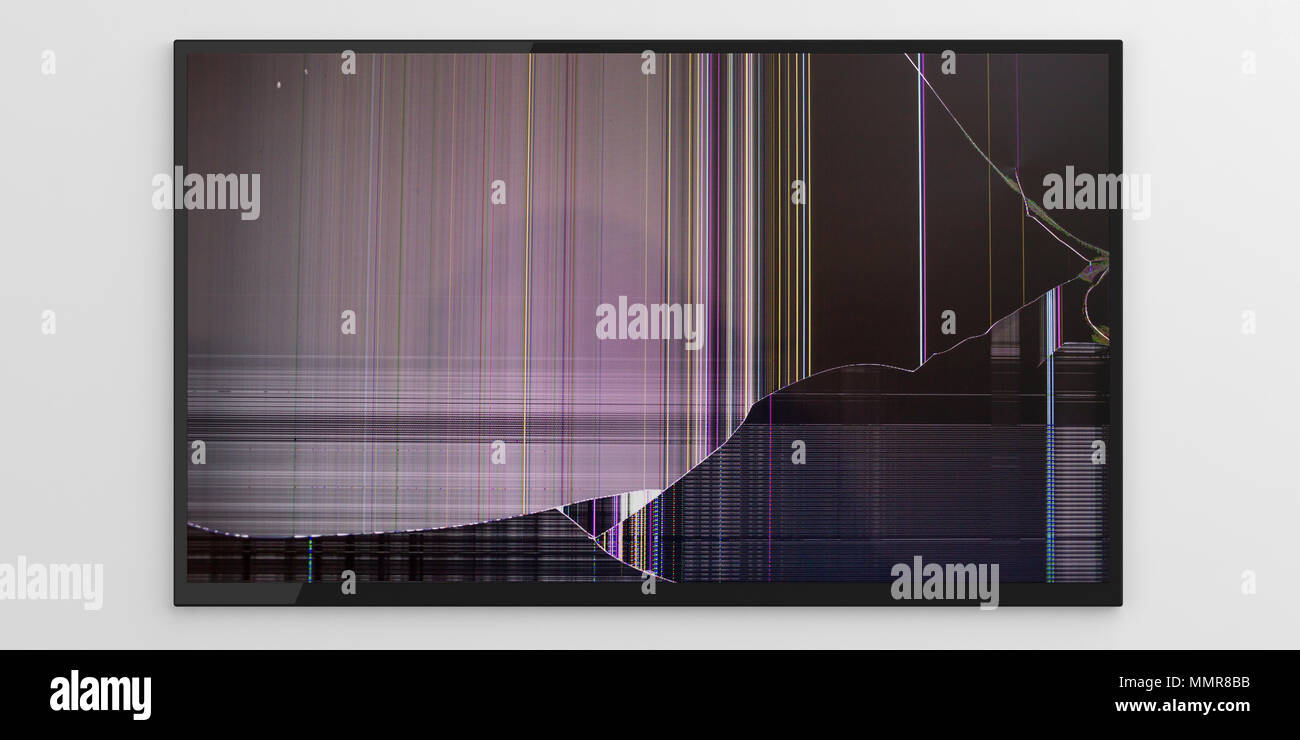 Smashed Tv Screen High Resolution Stock Photography and Images - Alamy