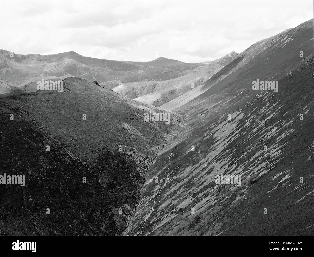 The Valley of Rigg Beck with The Buttermere Ridge Beyond, Causey Pike ...