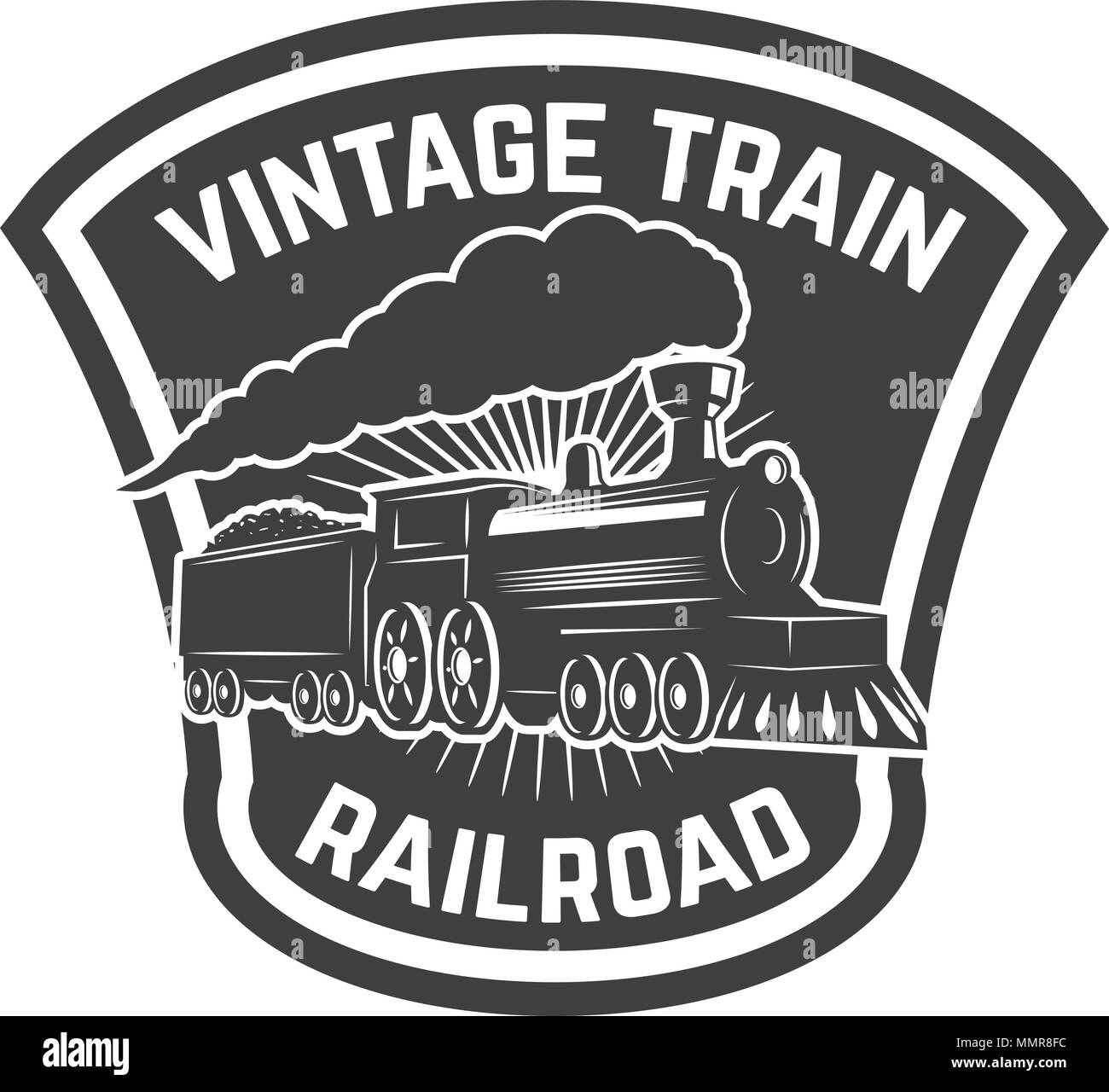 Steam Locomotive Vector Logo Design Stock Photos & Steam Locomotive ...