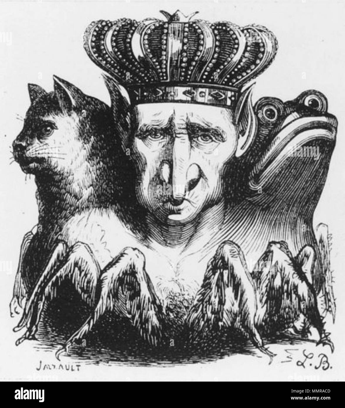 . The demon Bael, from Collin de Plancy's Dictionnaire infernal (en ...