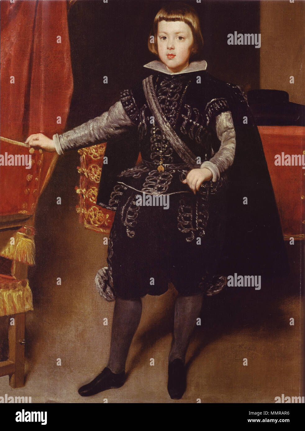 . Deutsch: Porträt des Infanten Don Baltasar Carlos, Sohn Philipps IV ...