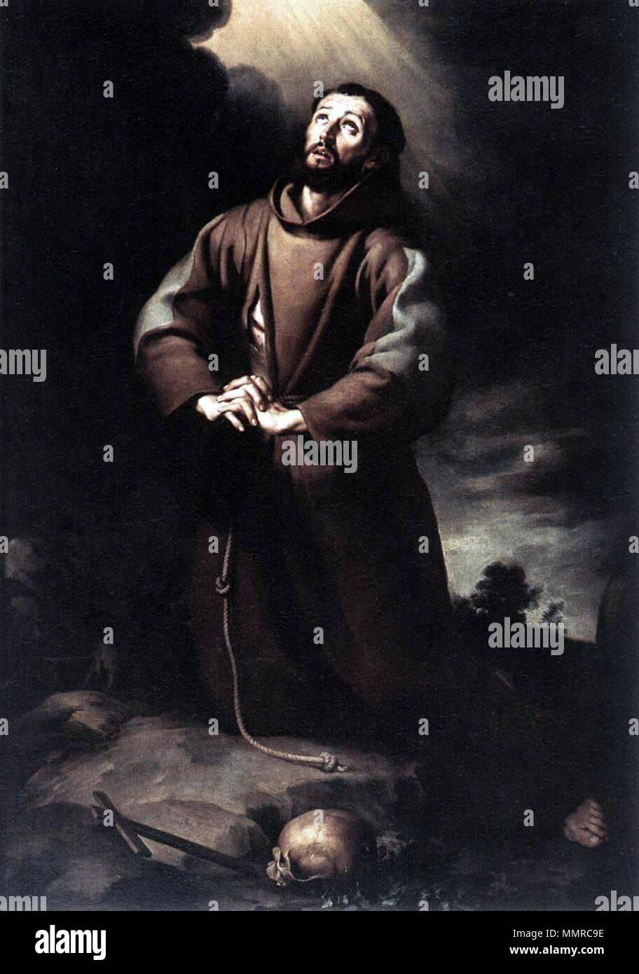 Bartolomé Esteban Murillo - St Francis of Assisi at Prayer Stock Photo ...