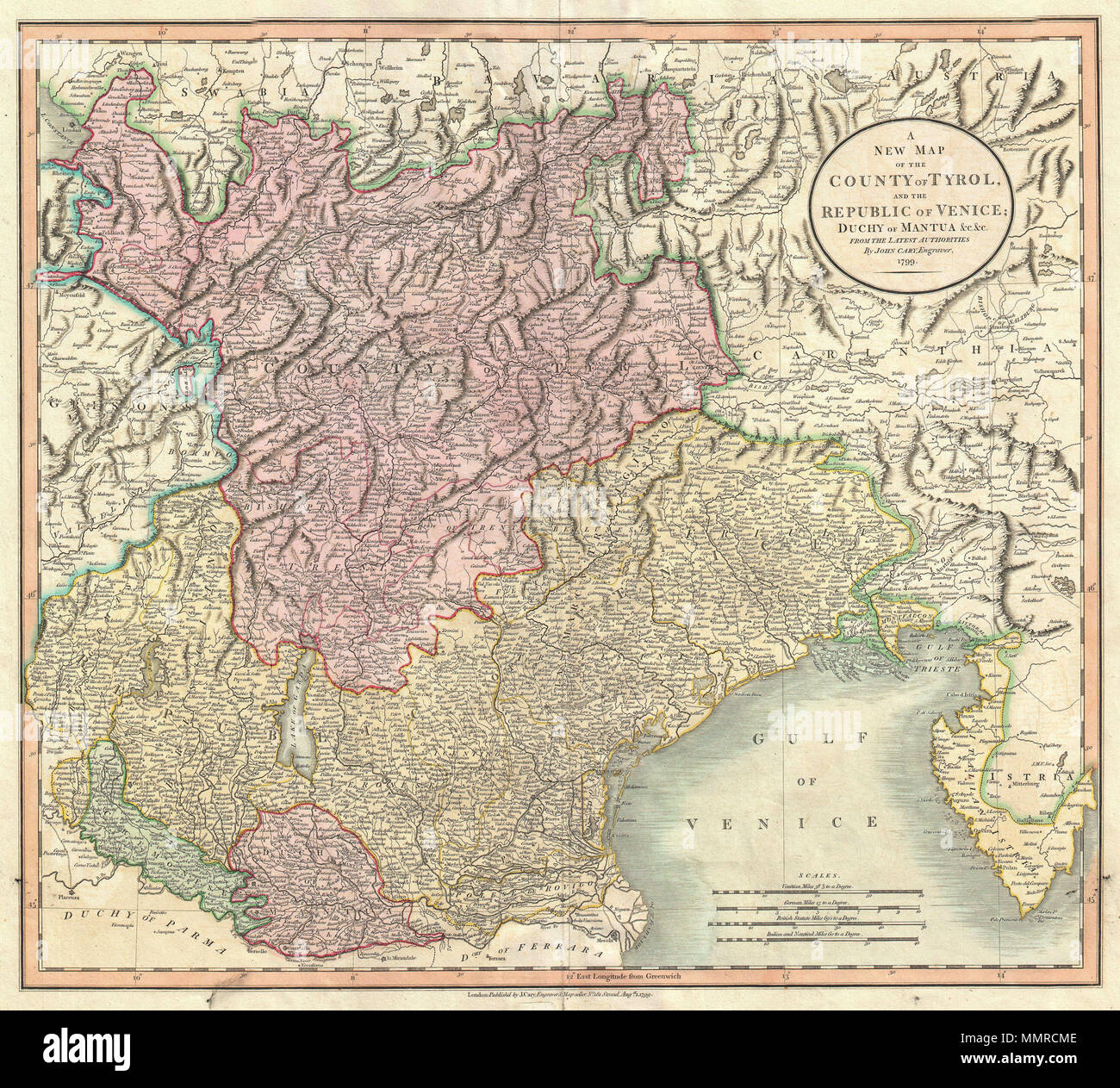 1799 cary map of mantua hi-res stock photography and images - Alamy