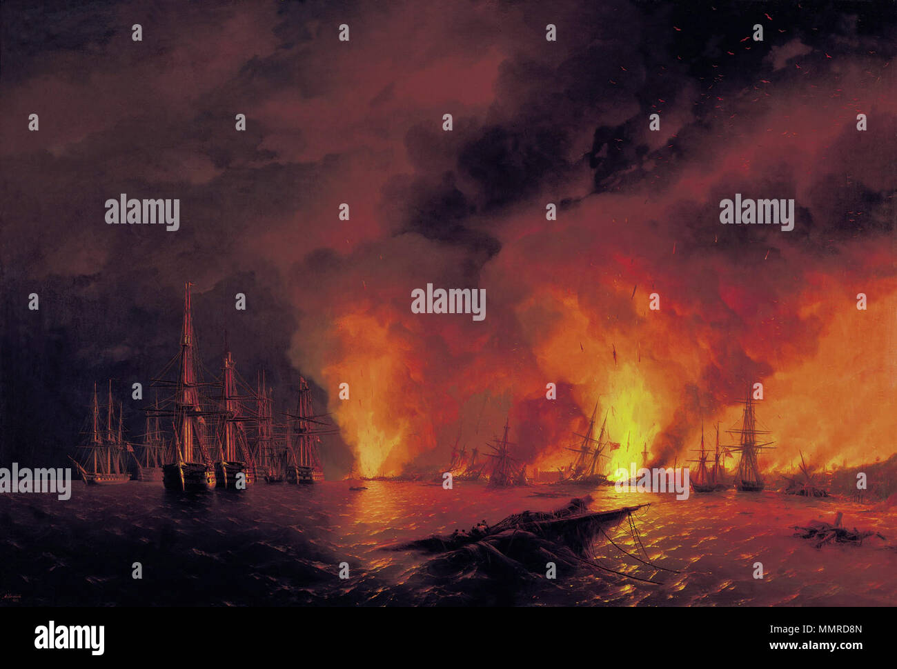 . An Episode from the Crimean War of 1853-1856. The Sinop battle took ...