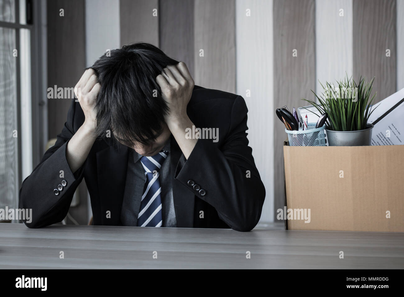 desperate and unemployed people, Economic downturn concept, frustrated ...