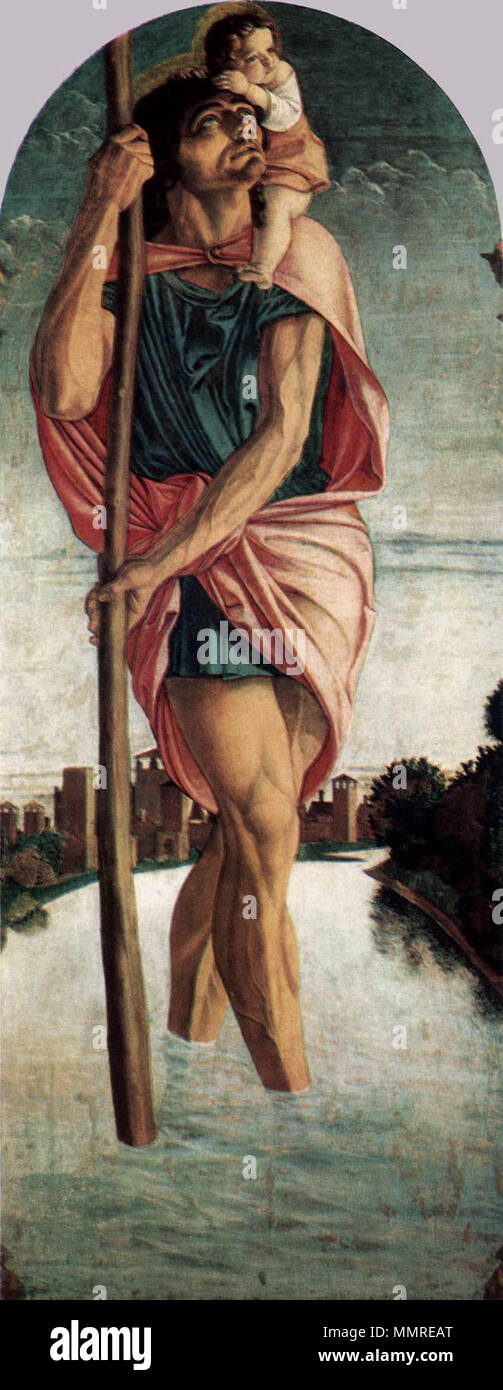 . Detail of the Polyptych of San Vincenzo Ferreri (lower left) St ...