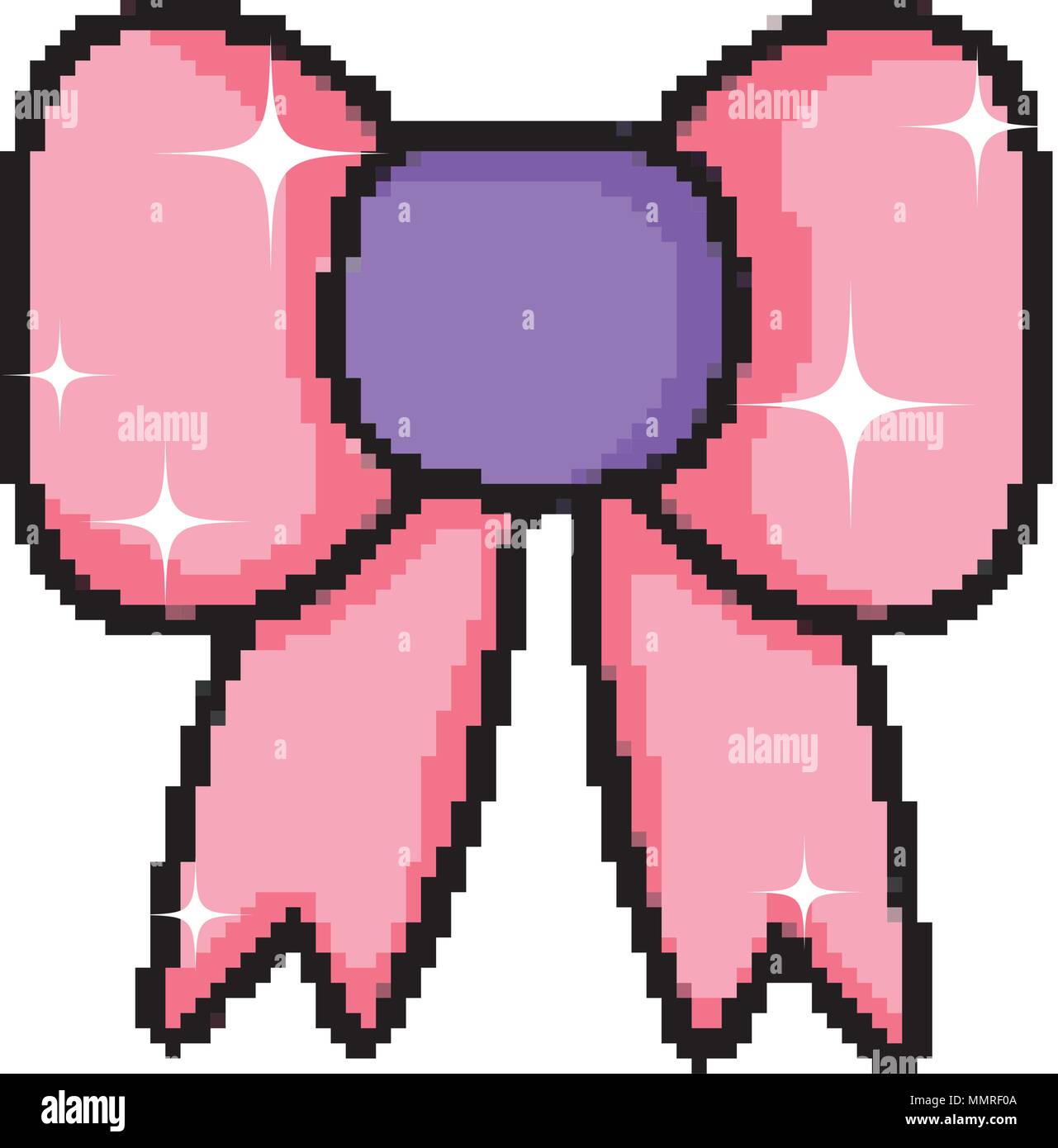 pixel ribbon bow decoration event Stock Vector Image & Art - Alamy