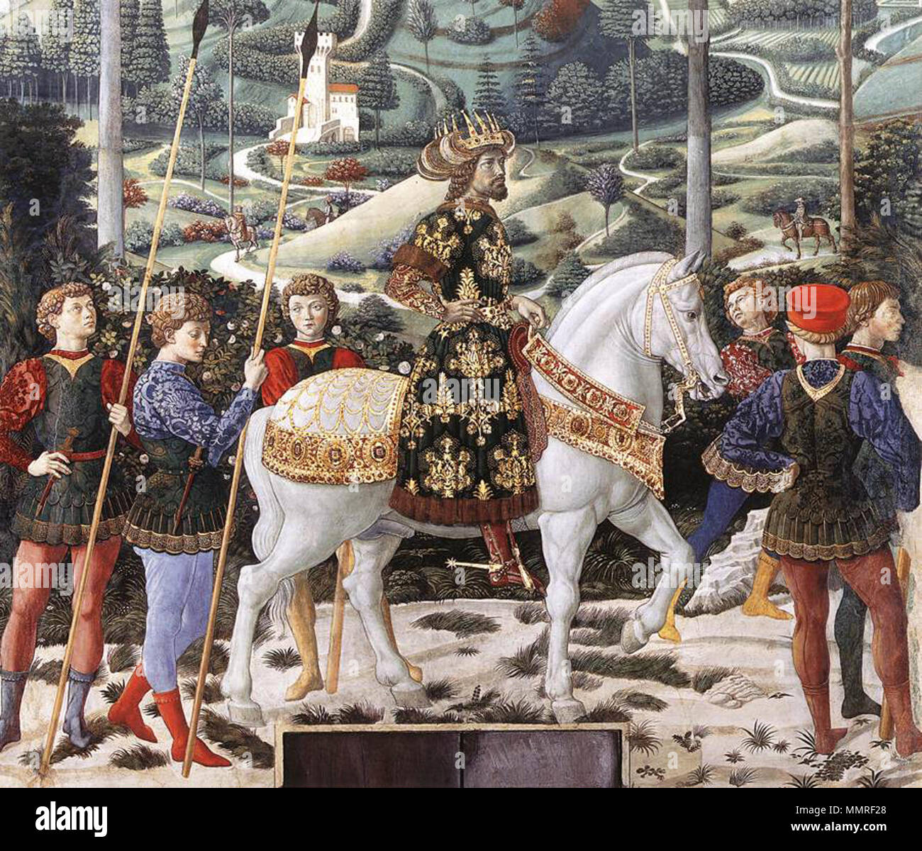 Procession of the Middle King (detail). between 1459 and 1460. Benozzo ...