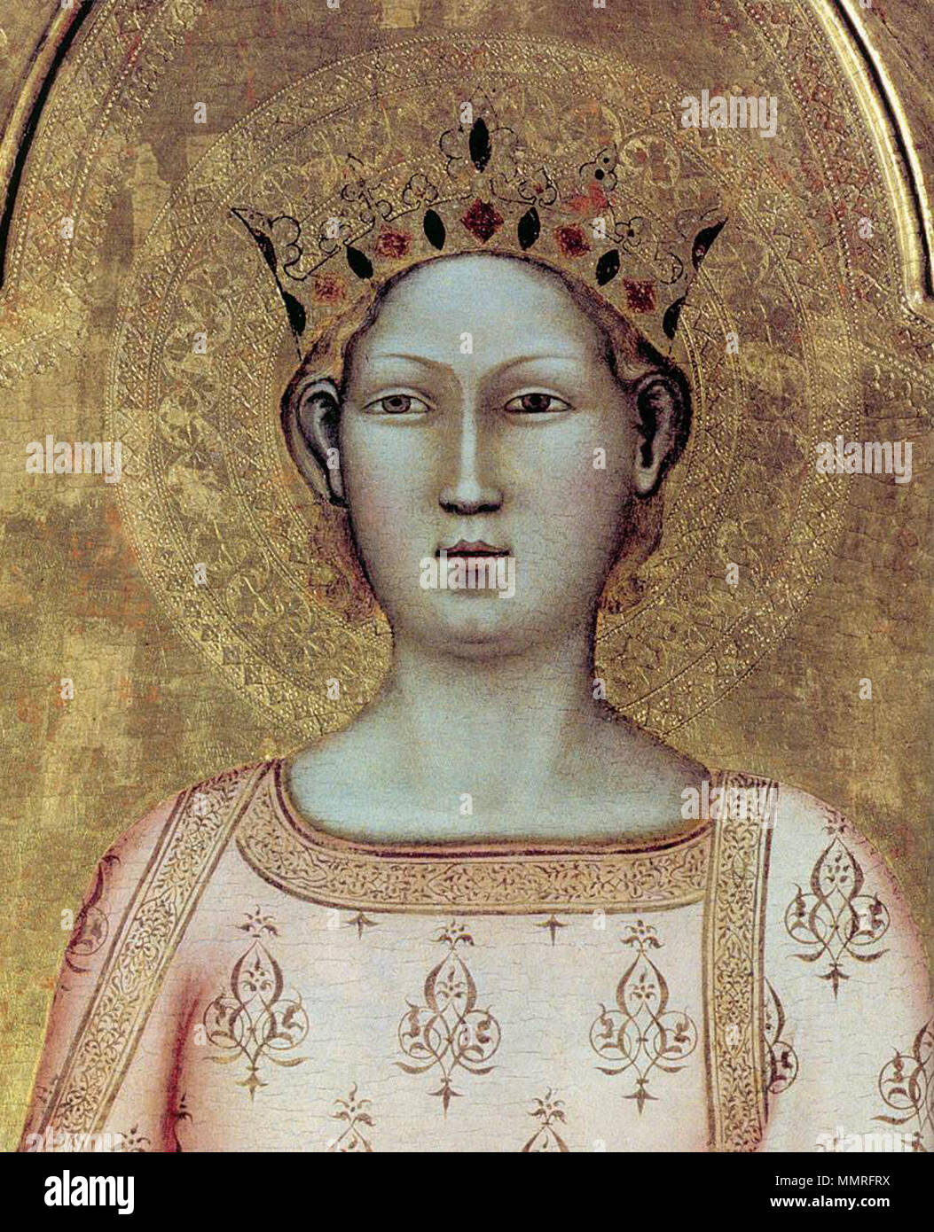 St Catherine of Alexandria with Donor and Christ Blessing (detail ...