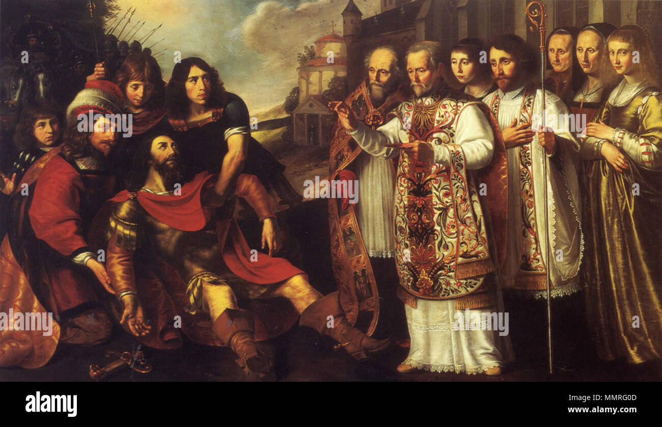 Bernardus van Clairvaux bekeert Willem van Aquitanië Stock Photo - Alamy