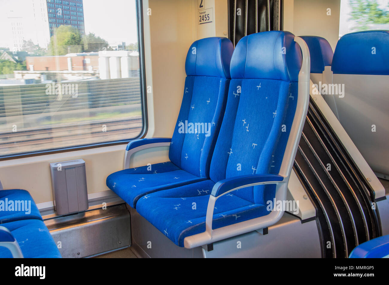 Inside A Dutch NS Train At The Netherlands Stock Photo - Alamy