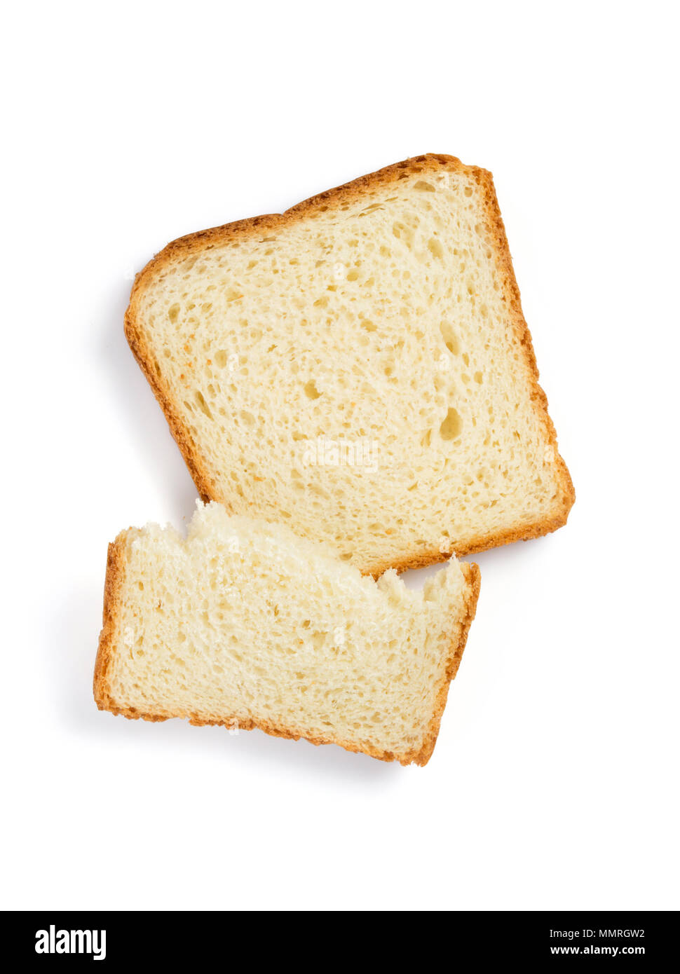 sliced bread isolated on white background Stock Photo - Alamy