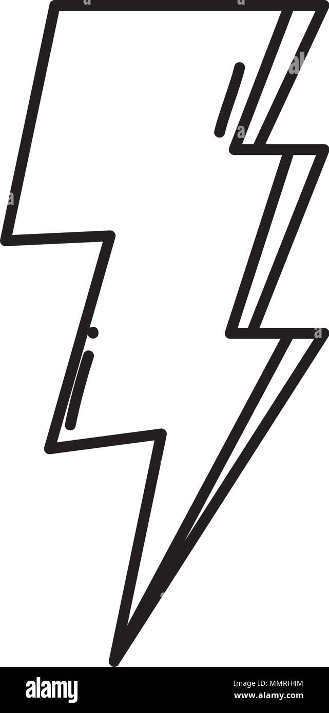 line electric thunder weather to danger sign Stock Vector Image & Art ...