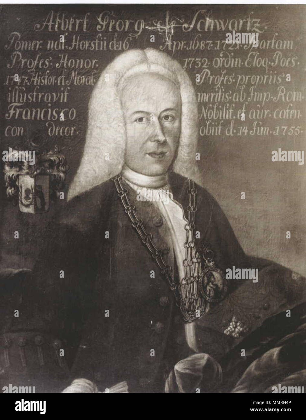 . Deutsch: Bild Albert Georg Schwartz (1687-1755) . before 1756 ...