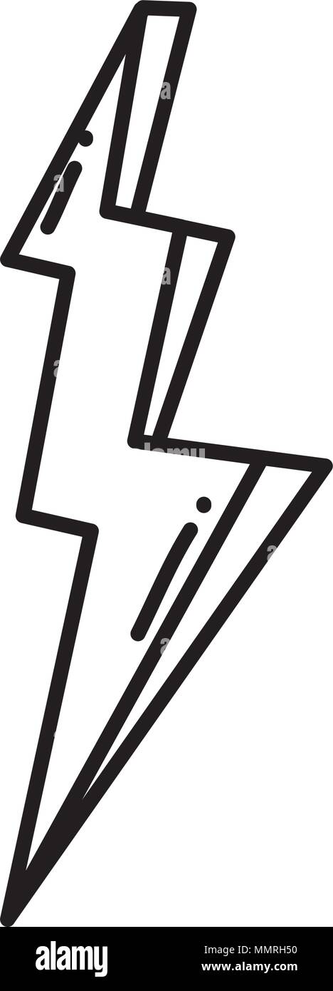 line thunder weather sign of power danger Stock Vector Image & Art - Alamy