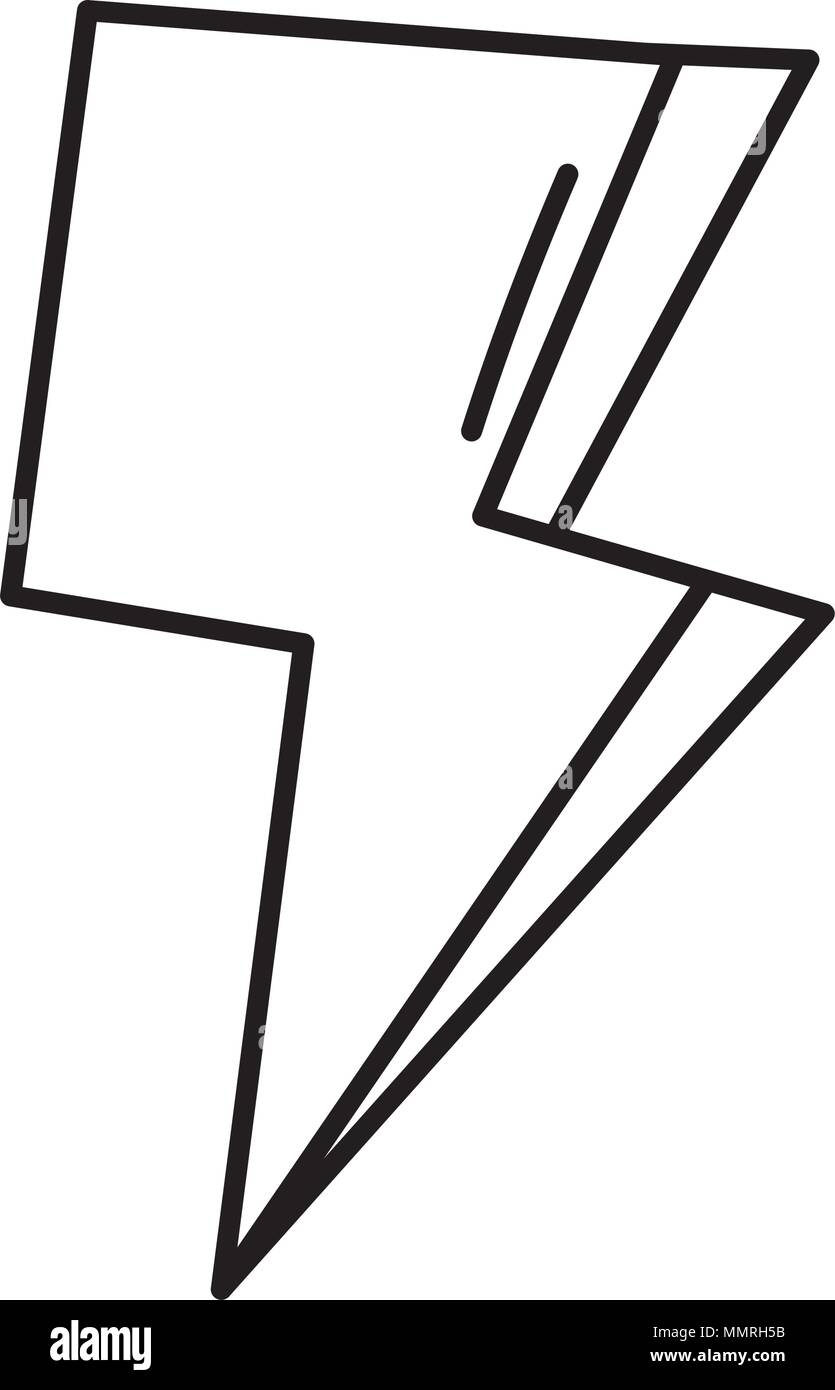 line thunder power weather danger sign Stock Vector Image & Art - Alamy