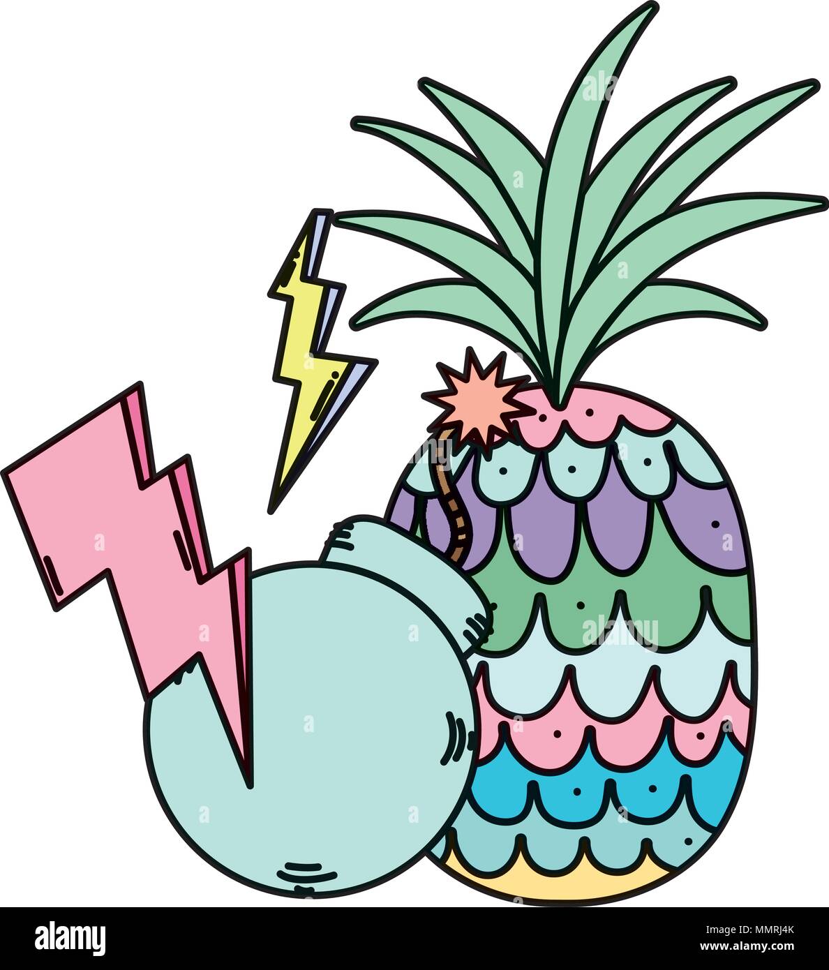 Pineapple bomb Stock Vector Images - Alamy