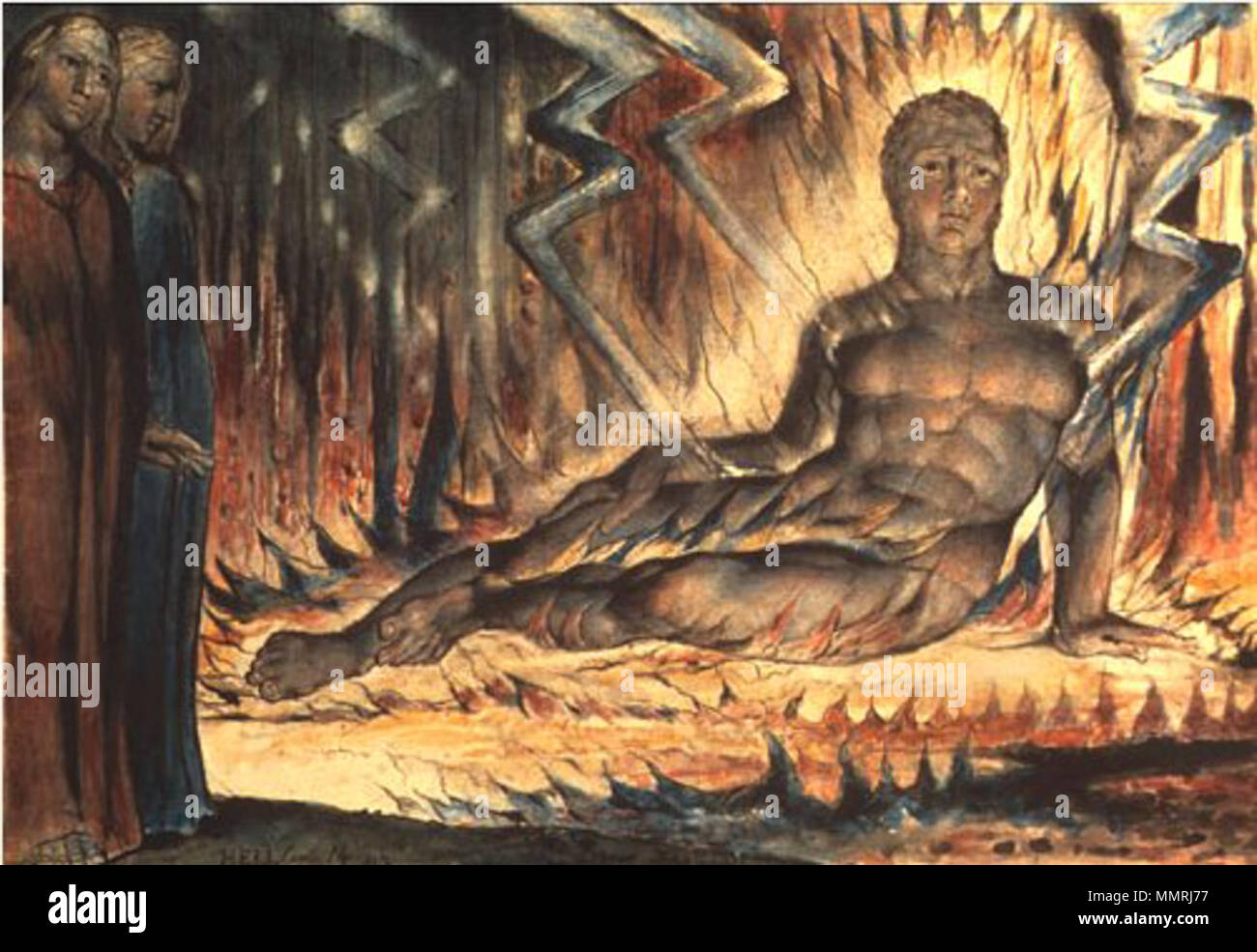 English: Dante Hell XIV Capaneus 58-68 Blake Dante Hell XIV Capaneus ...