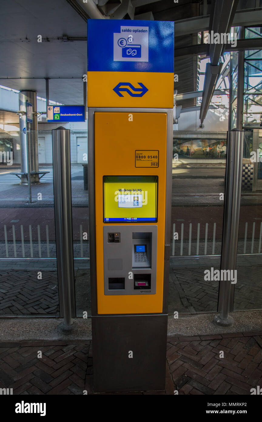 NS Charging Public Tranport Card At The Train Station At Hoofddorp The ...
