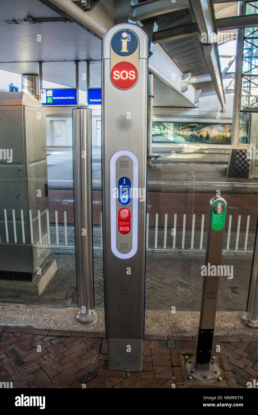 NS SOS Emergency Telephone At A Trainstation The Netherlands Stock ...