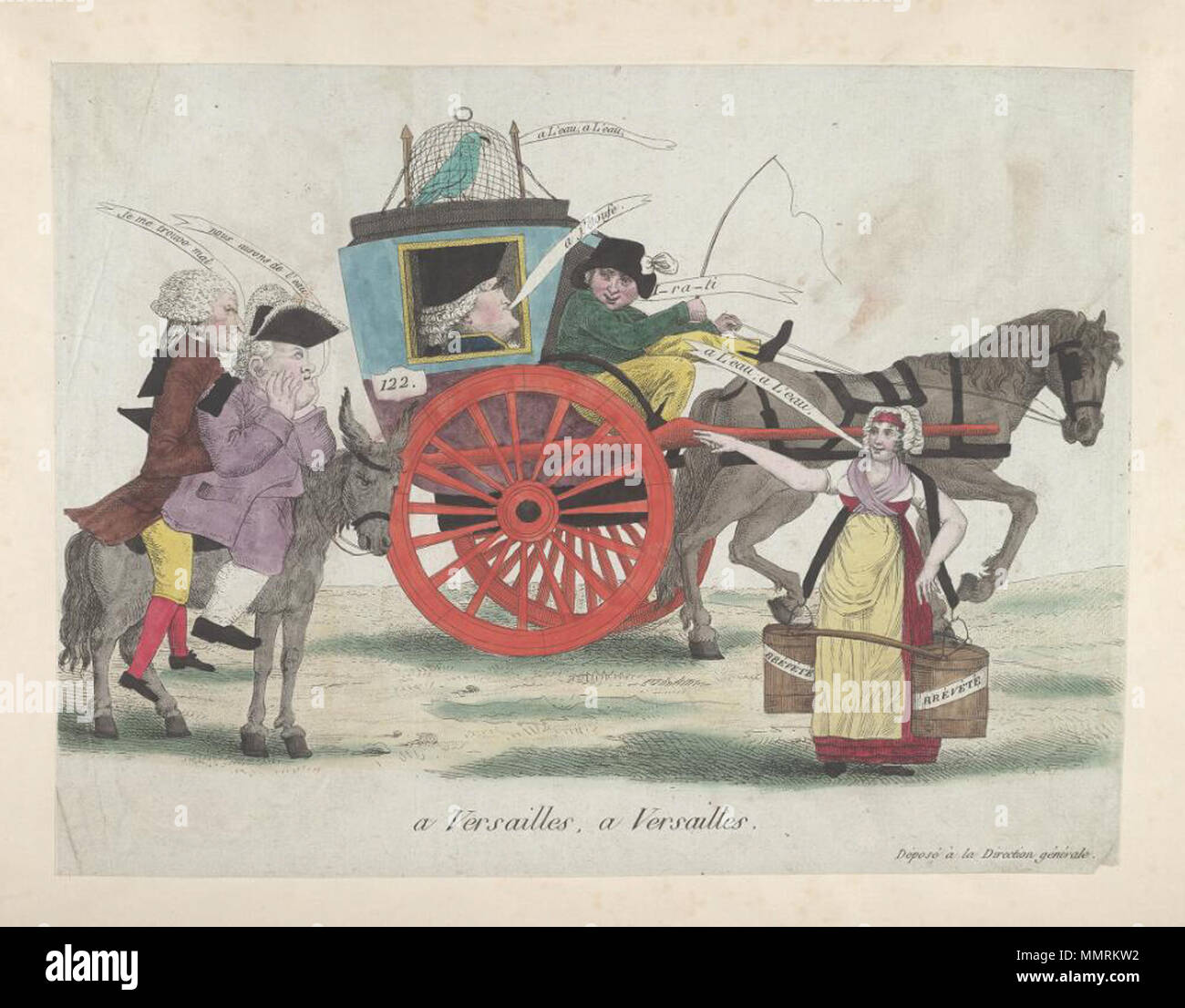 . French political cartoon a Versailles, a Versailles. 1815. Bodleian ...