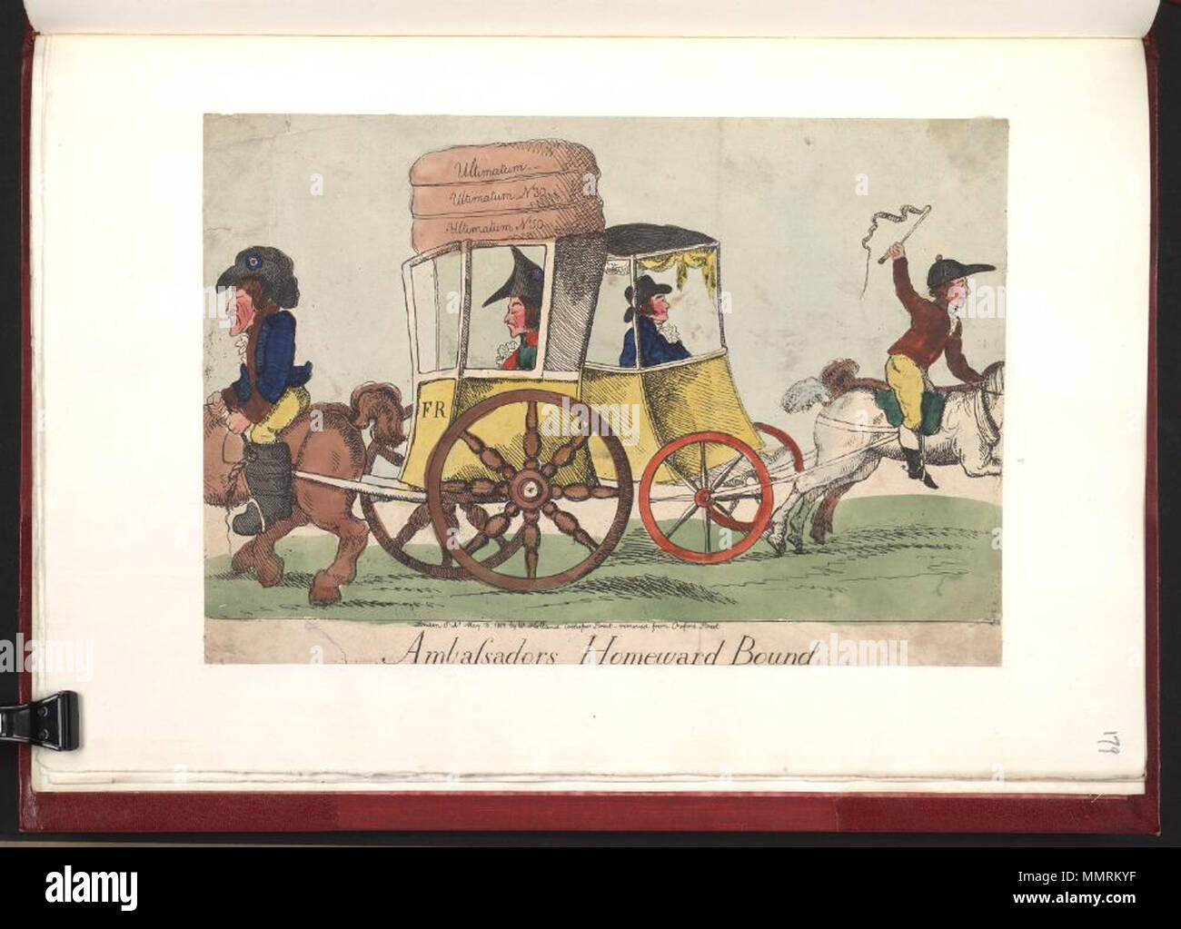 . Satire on the fear of French invasion, 1794-1805. (British political ...