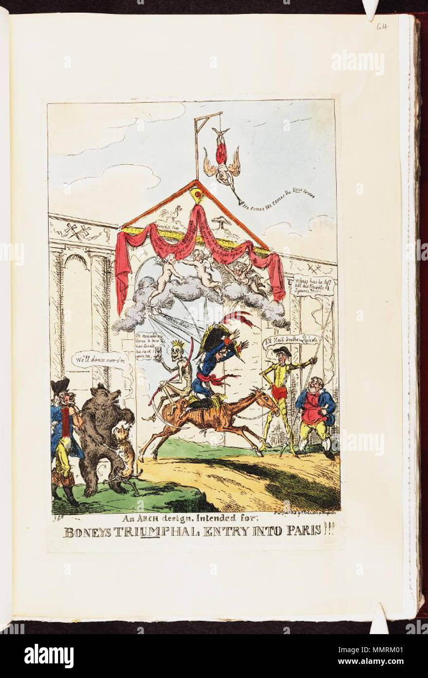 . Satire on Napoleon's Russian campaign. (British political cartoon) An ...