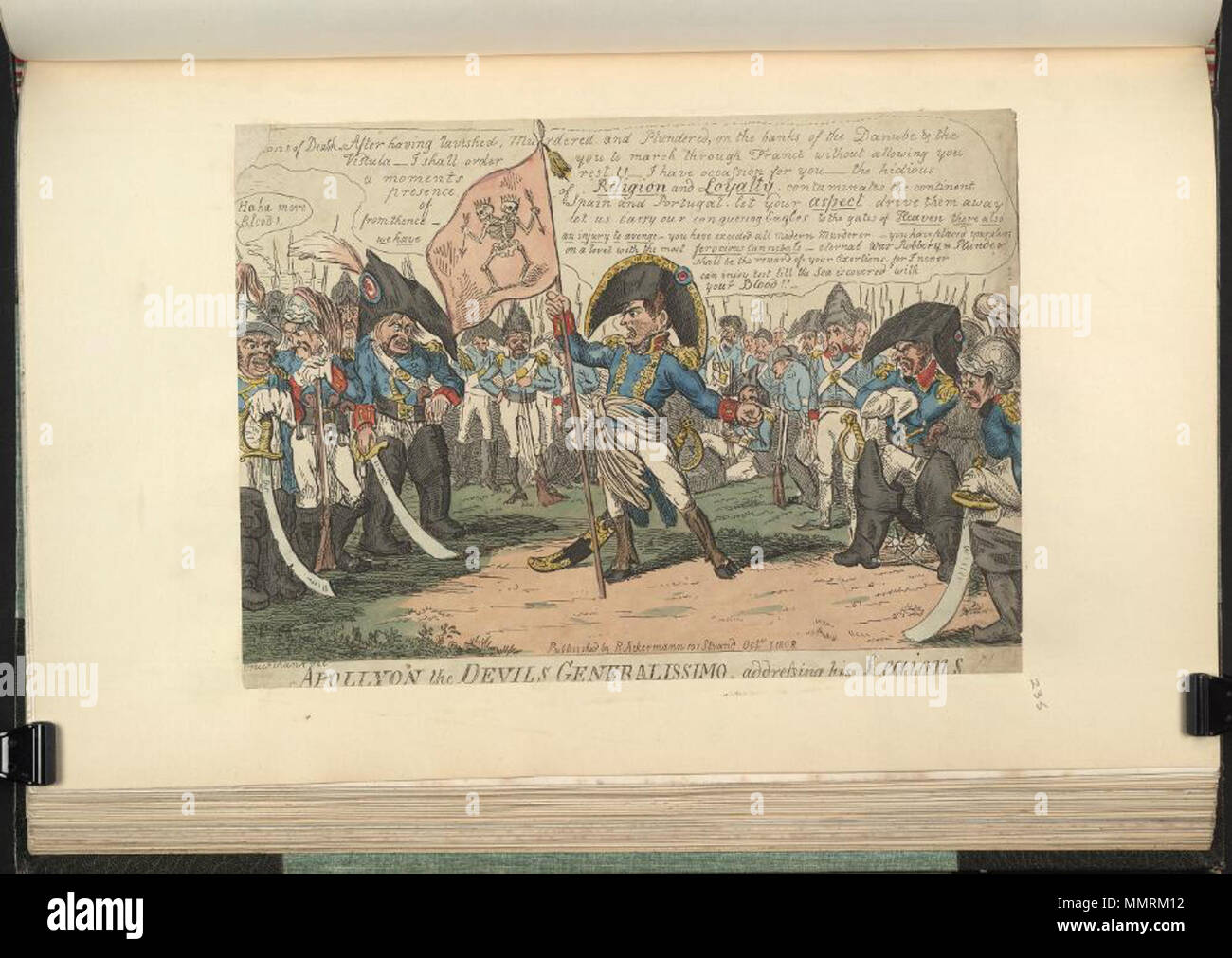 . Satire on the Peninsular war. (British political cartoon) Apollyon ...