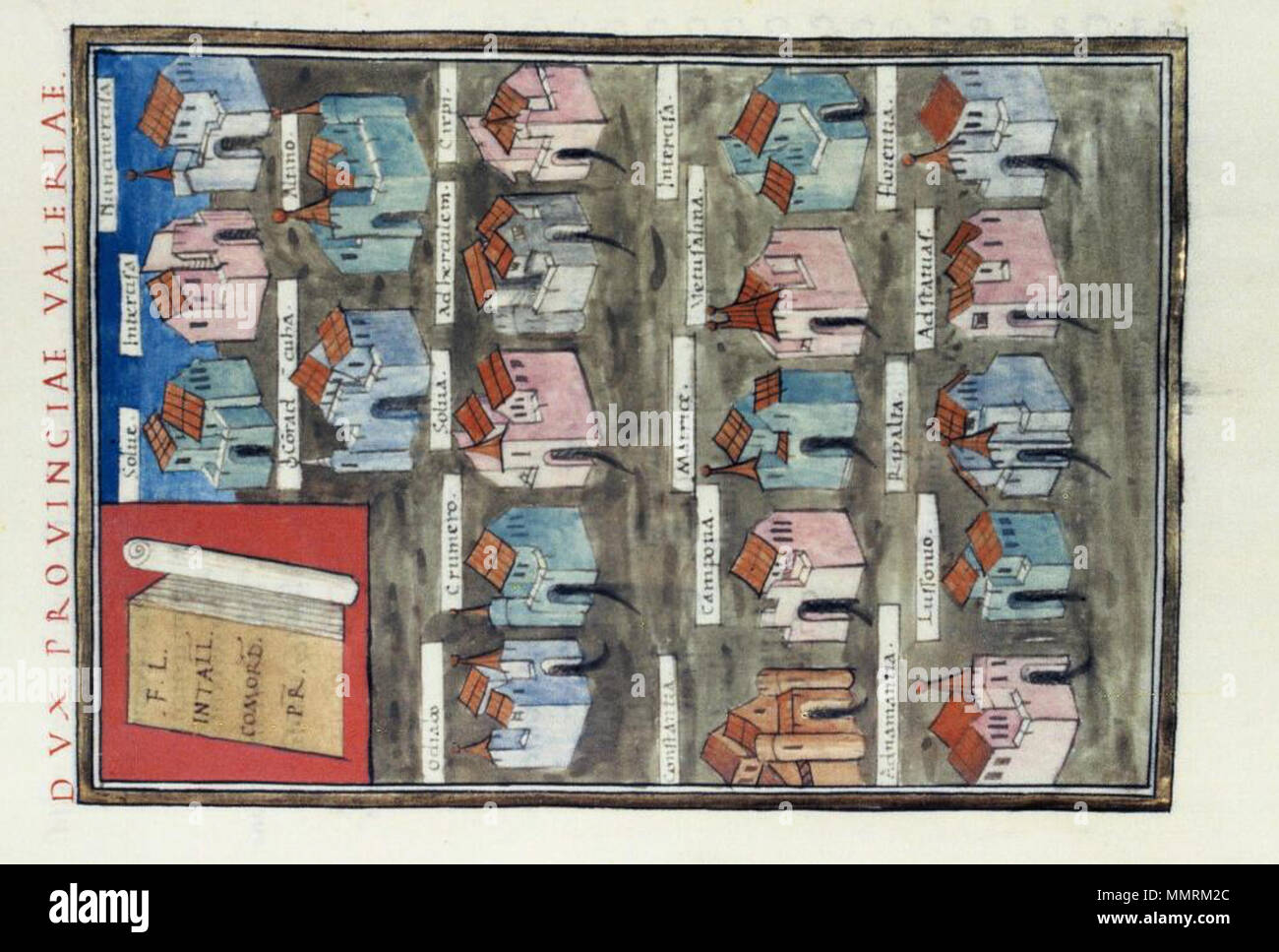 . 15th-century copy of a Carolingian copy of a Roman map in Notitia ...