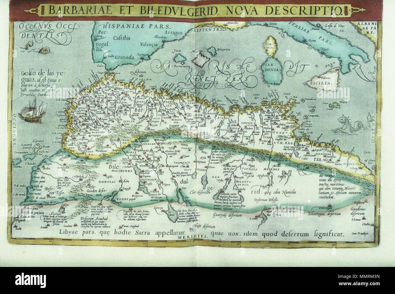 . map taken from, largely, Gastaldi's 8-sheet map of Africa, 1564, in ...