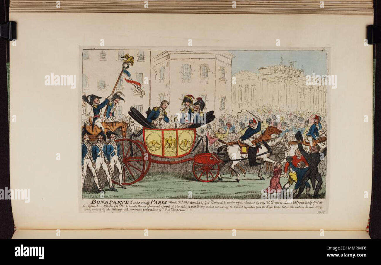 . Satire on Napoleon's return from Elba and the Hundred Days. (British ...