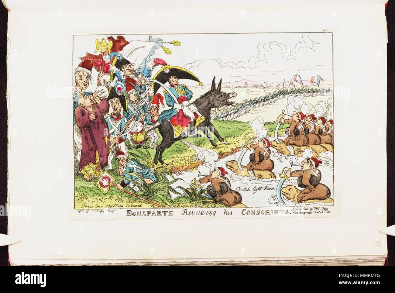 . Caricature of Napoleon I. (British political cartoon) Bonaparte ...