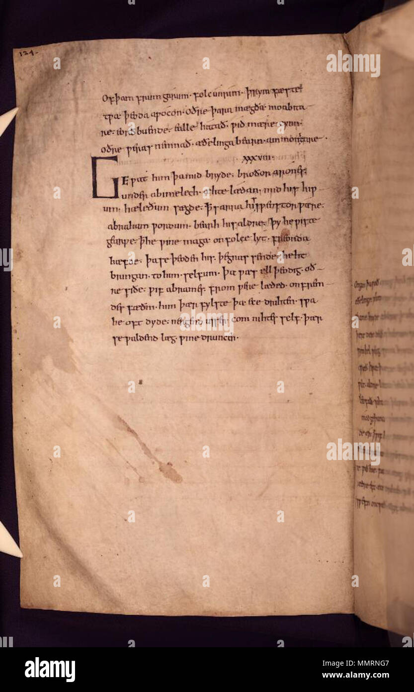 Beowulf manuscript hi-res stock photography and images - Alamy