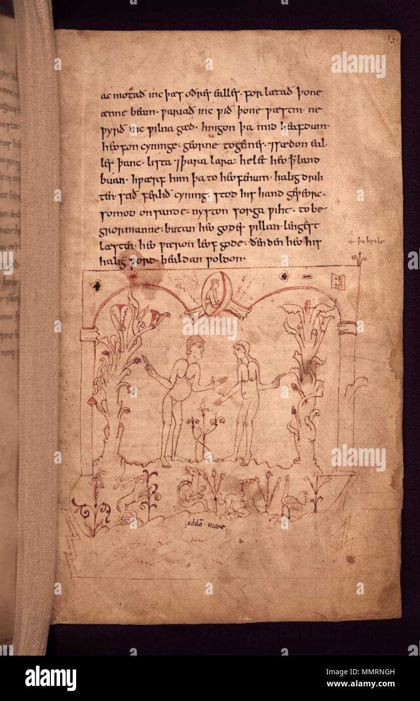 Bodleian Libraries, Cædmon Manuscript 13 Stock Photo - Alamy