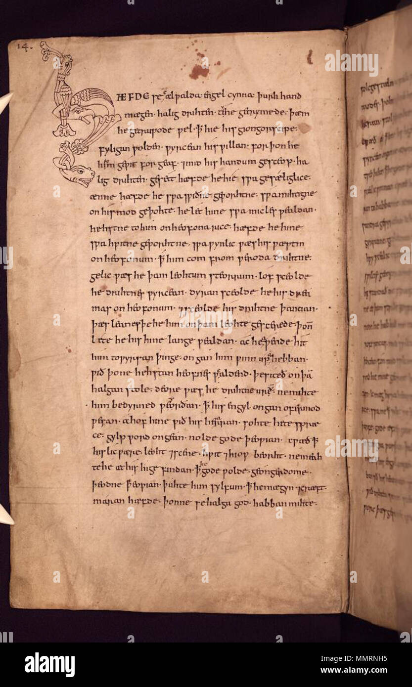 Bodleian Libraries, Cædmon Manuscript 14 Stock Photo - Alamy