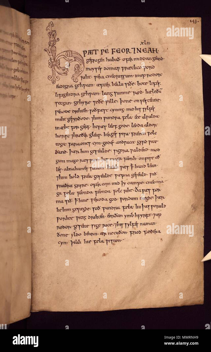 Bodleian Libraries, Cædmon Manuscript 143 Stock Photo - Alamy