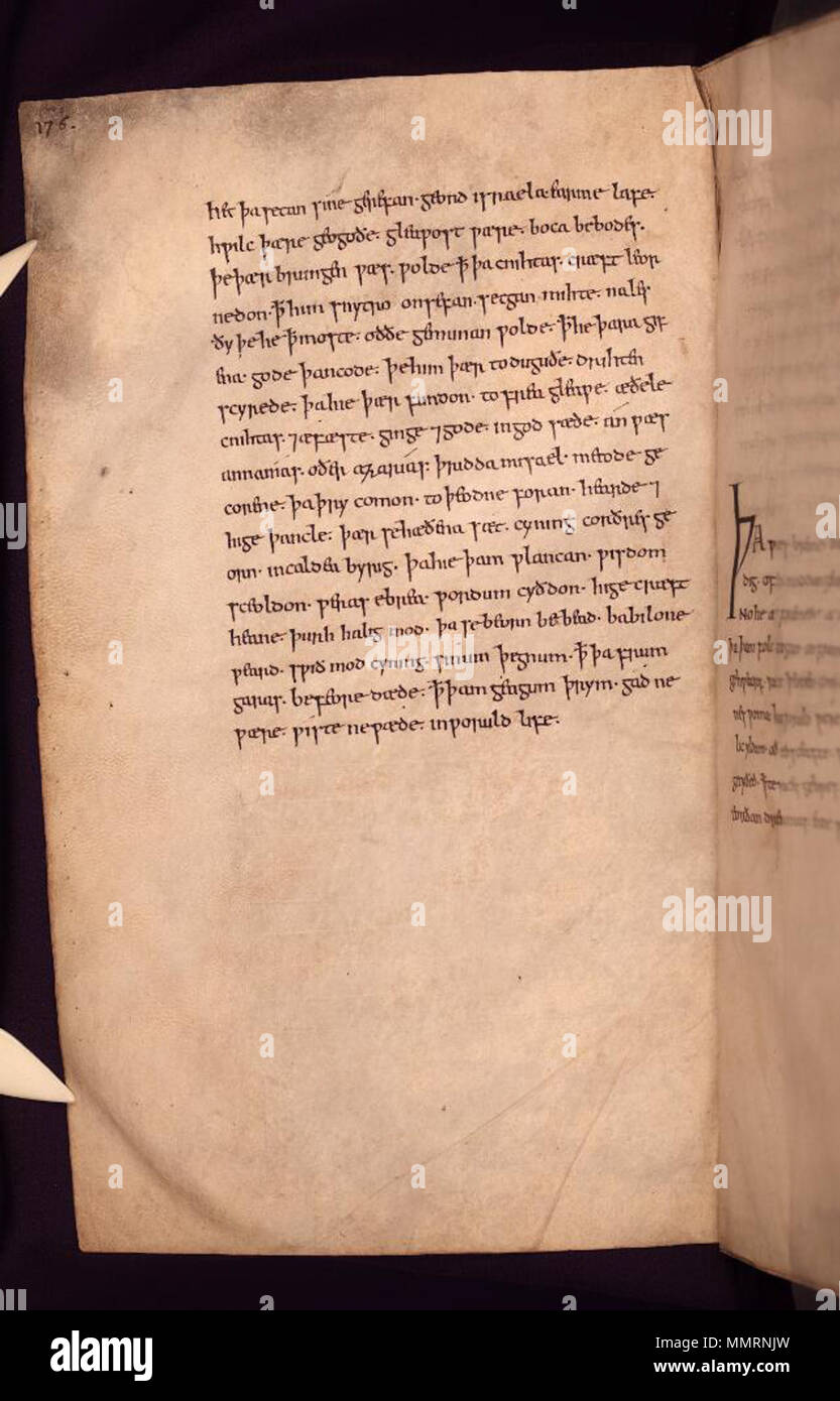 Beowulf manuscript hi-res stock photography and images - Alamy