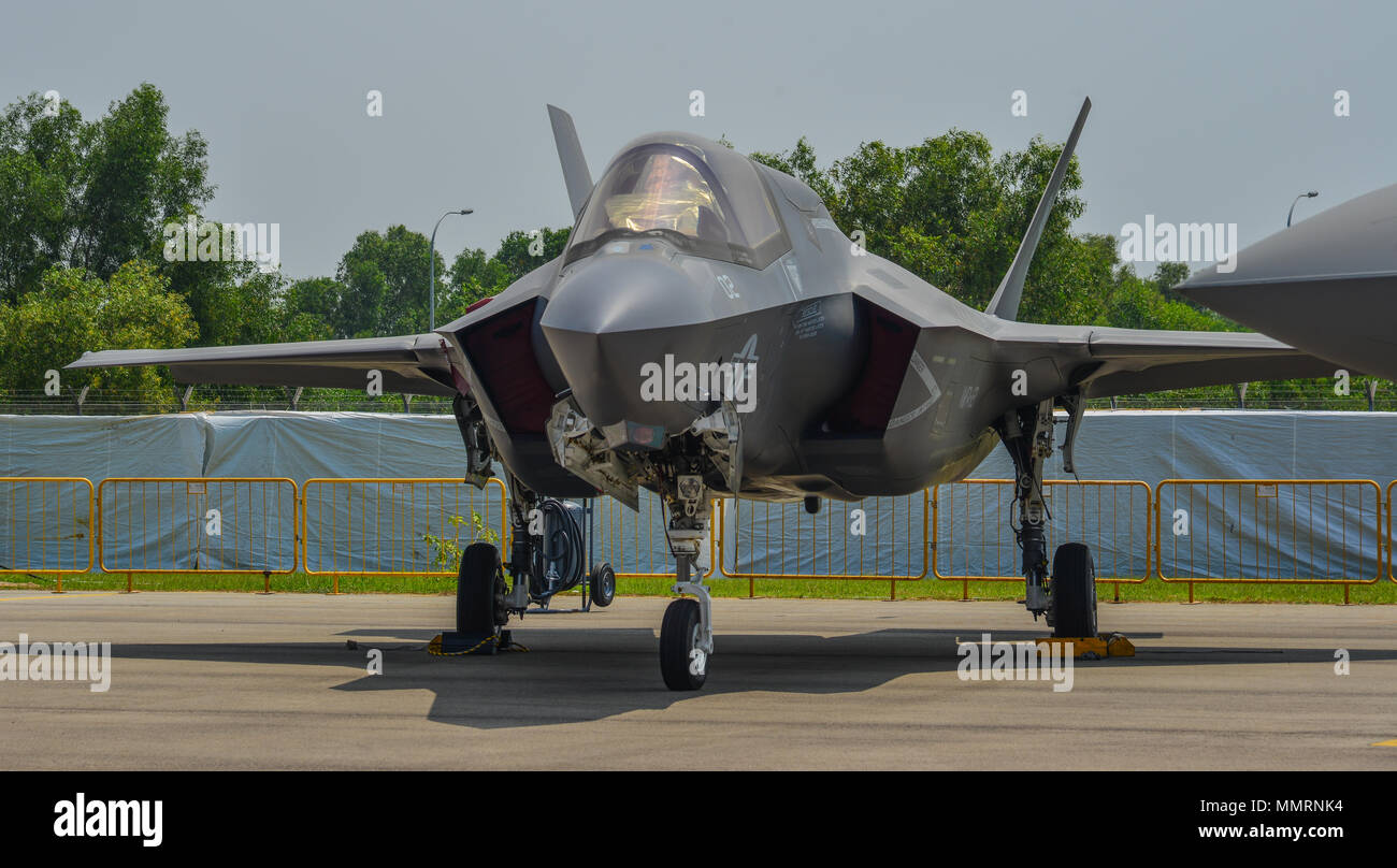 Singapore - Feb 10, 2018. A Lockheed Martin F-35 Lightning II aircraft ...