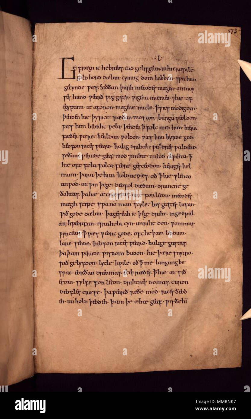 Bodleian Libraries, Cædmon Manuscript 173 Stock Photo - Alamy