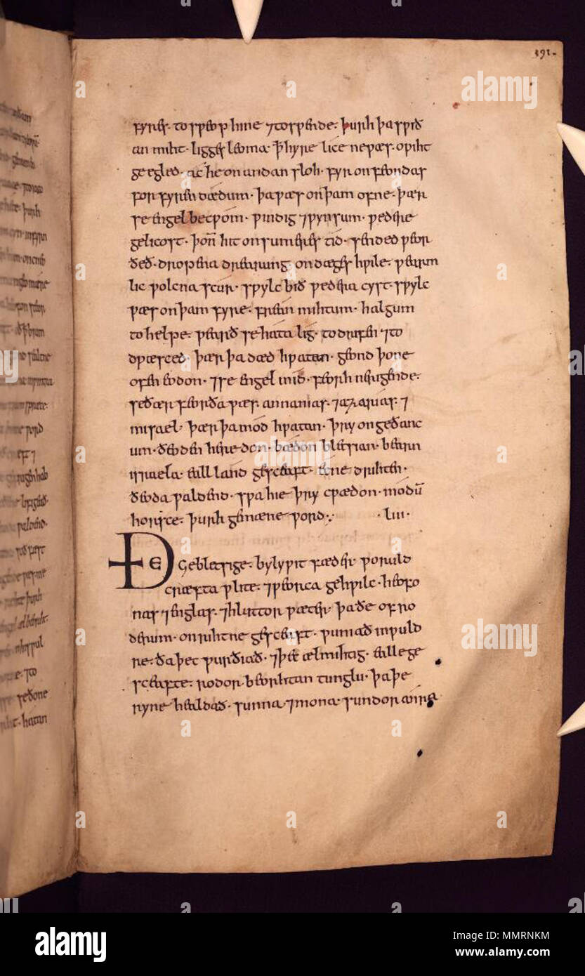 Bodleian Libraries, Cædmon Manuscript 191 Stock Photo - Alamy