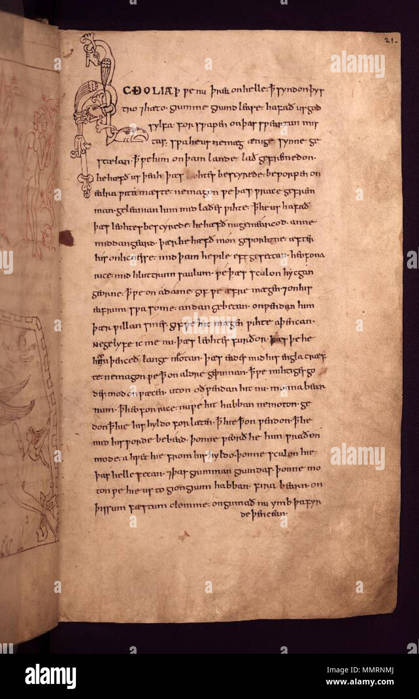 Bodleian Libraries, Cædmon Manuscript 21 Stock Photo - Alamy