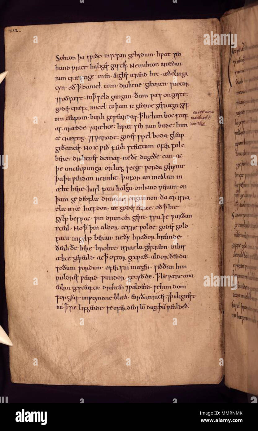 Bodleian Libraries, Cædmon Manuscript 212 Stock Photo - Alamy