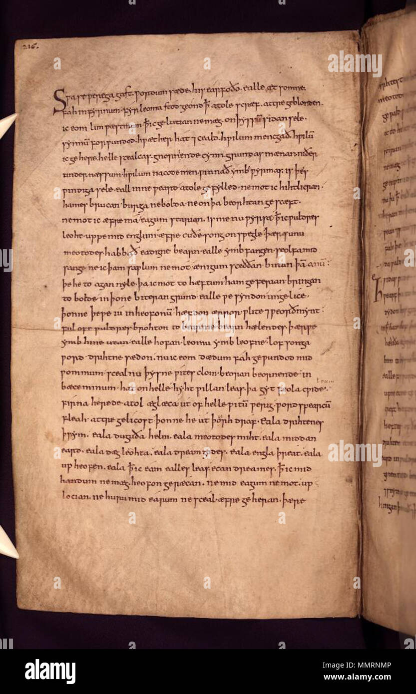 Bodleian Libraries, Cædmon Manuscript 216 Stock Photo - Alamy