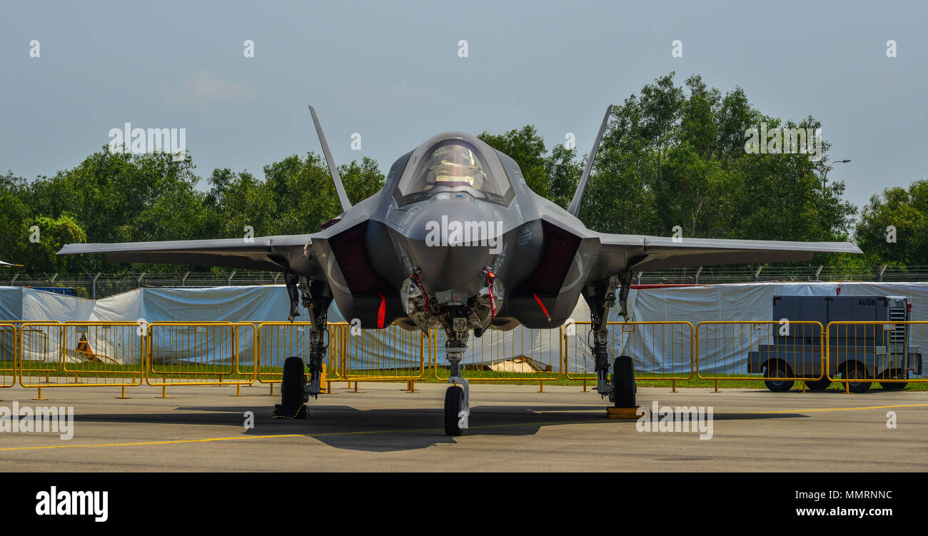 Singapore - Feb 10, 2018. A Lockheed Martin F-35 Lightning II aircraft ...