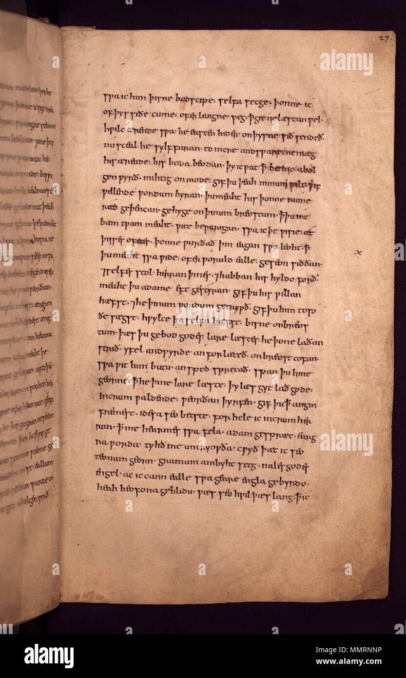 Bodleian Libraries, Cædmon Manuscript 27 Stock Photo - Alamy