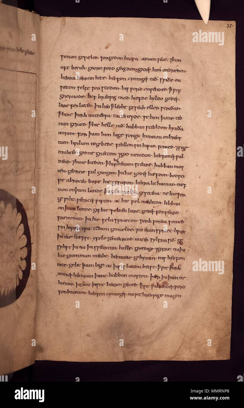 Bodleian Libraries, Cædmon Manuscript 37 Stock Photo - Alamy