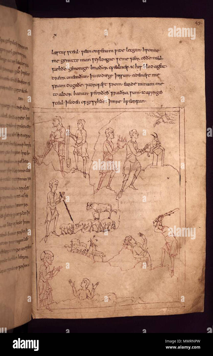 Bodleian Libraries, Cædmon Manuscript 49 Stock Photo - Alamy