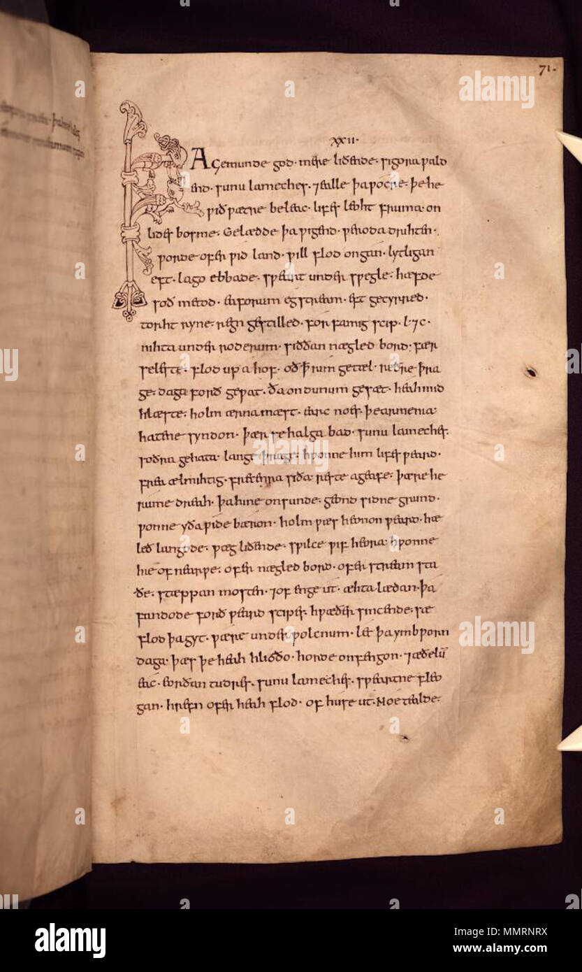Bodleian Libraries, Cædmon Manuscript 71 Stock Photo - Alamy